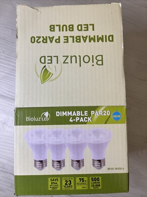 Bioluz LED PAR20 Bulbs 5000K Daylight 90 CRI 5.5W = 75W Replacement ...