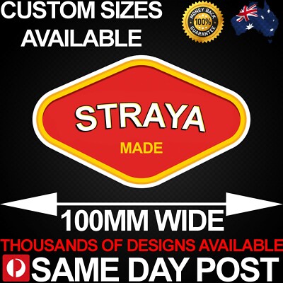STRAYA VEGEMITE 3 100mm Wide Vinyl Car Sticker Decal Cheap Funny Aussie ...