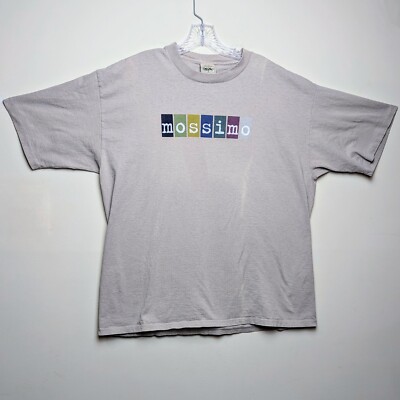 Vintage Mossimo 90s Logo Spell Out Colorblock Single Stitch Made In USA ...