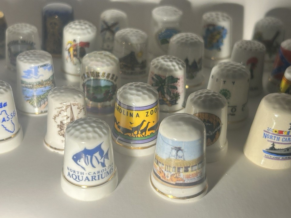 27 Vintage Sewing Thimbles Thimble Lot Varying Conditions Mixed ...