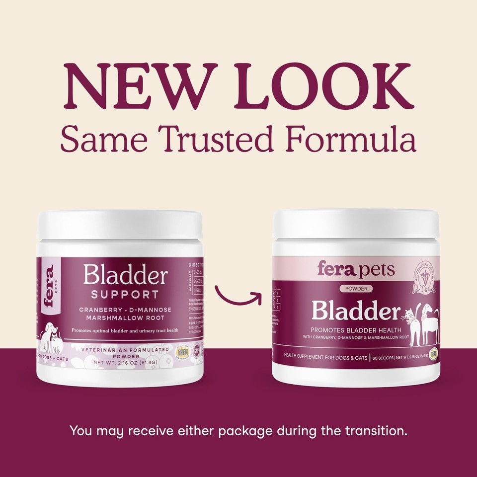 Fera Pets Bladder Support for Dogs & Cats - Cranberry D-Mannose Urinary ...