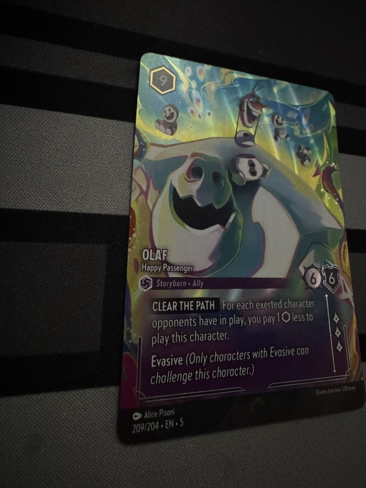 Disney Lorcana enchanted Shimmering Skies Olaf Happy Passenger | eBay