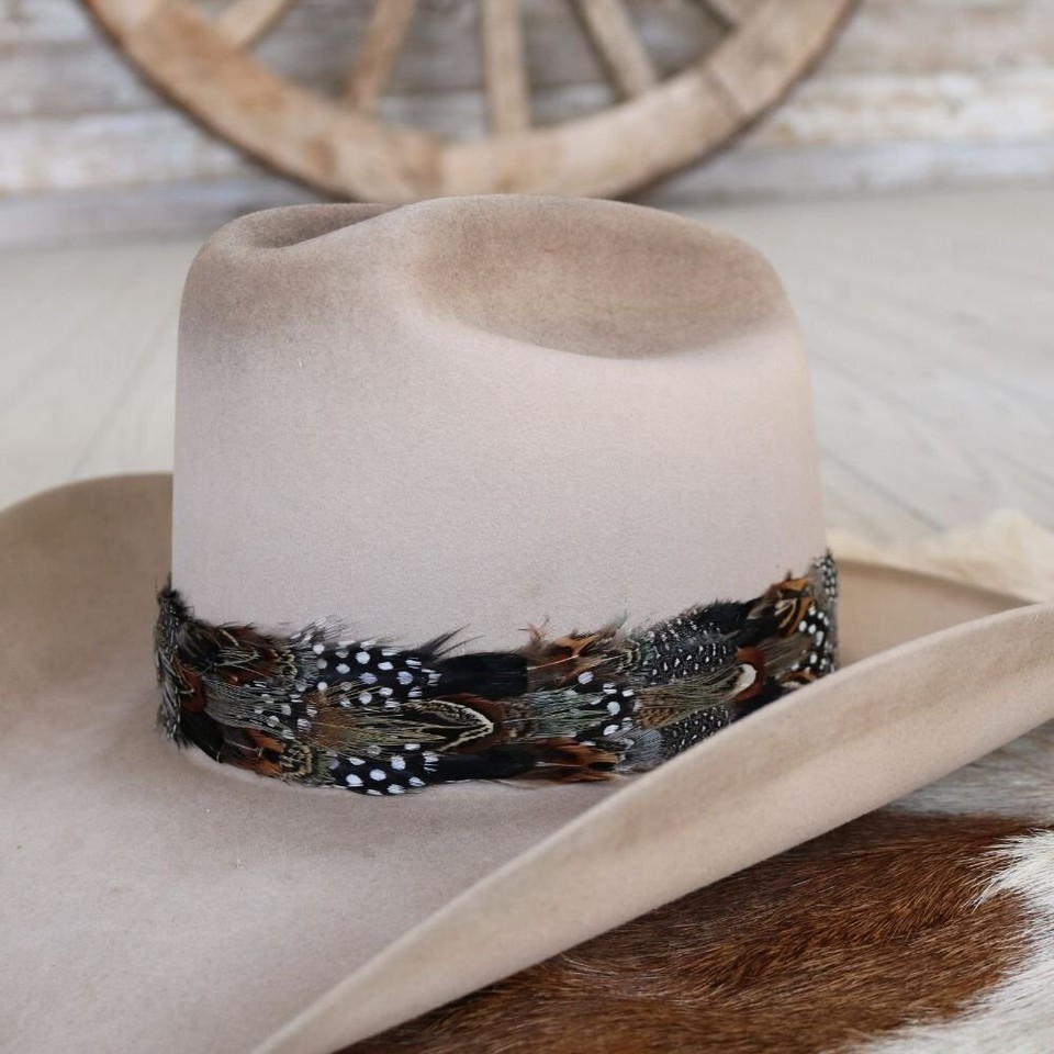 Feather Hat Band for Western Cowboy Hats, Fits All Styles - Falcon | eBay