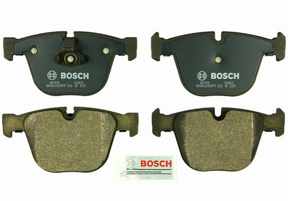 2x ZIMMERMANN REAR Rotor Disc BOSCH Brake Pad Kit for BMW 535i 545i ...