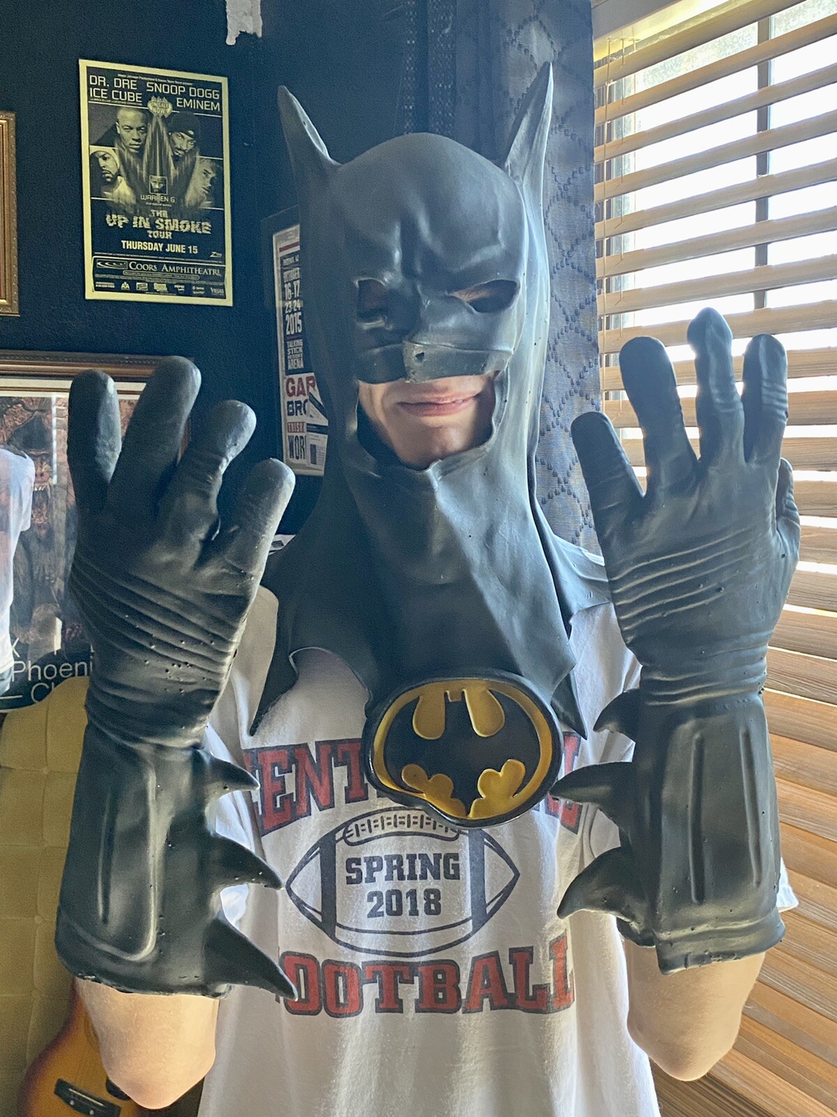 RARE & Vintage - 1989 Heavy Duty Rubber Batman Mask w… - Gem