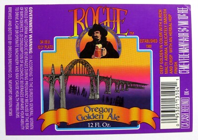 Oregon Brewing Co ROGUE - OREGON GOLDEN ALE beer label OR 12oz | eBay.de