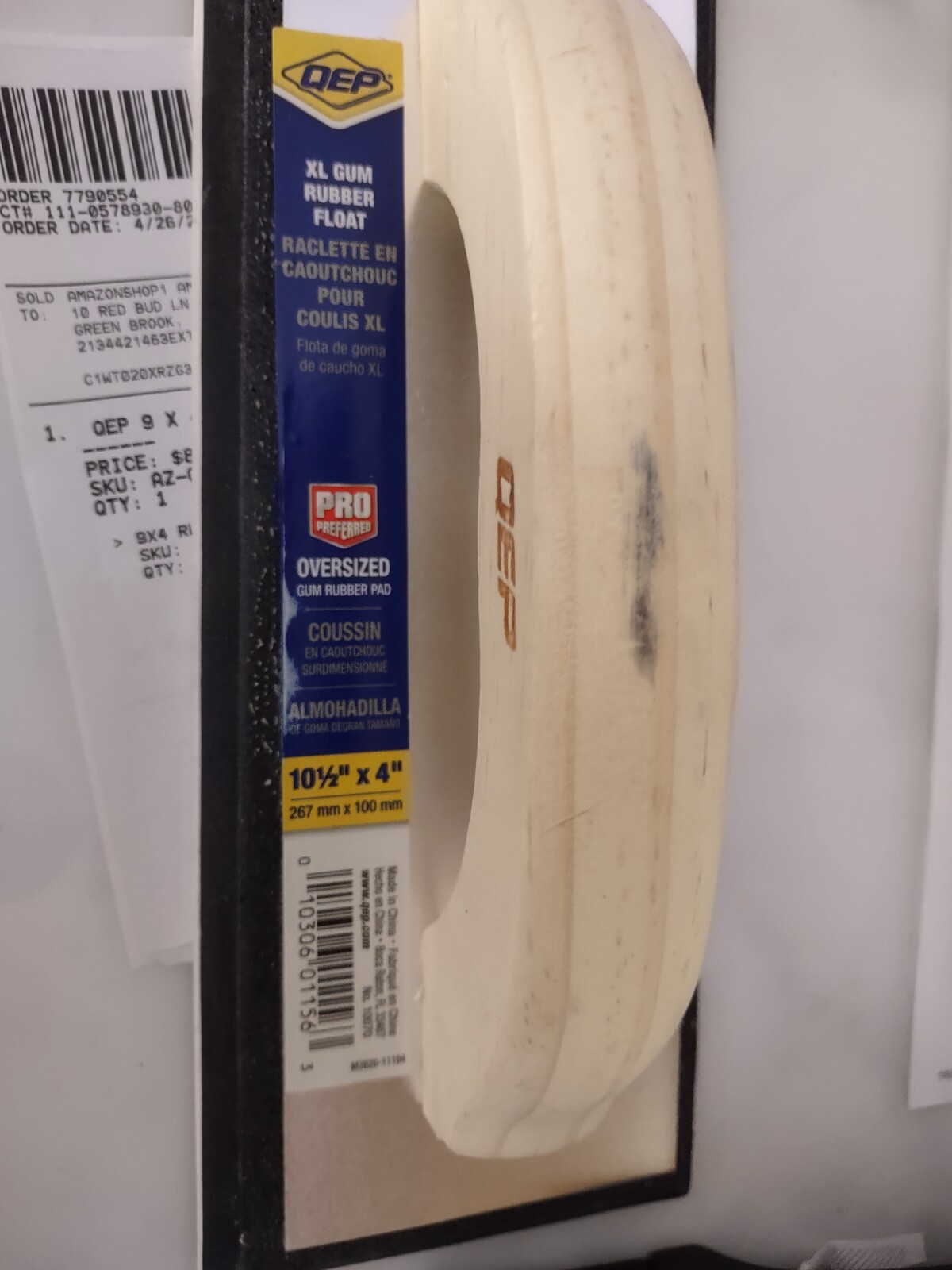 QEP XL GUM Rubber Grout Float, 10" 1/2inches x 4 inches, ACCEPT PICKUP | eBay