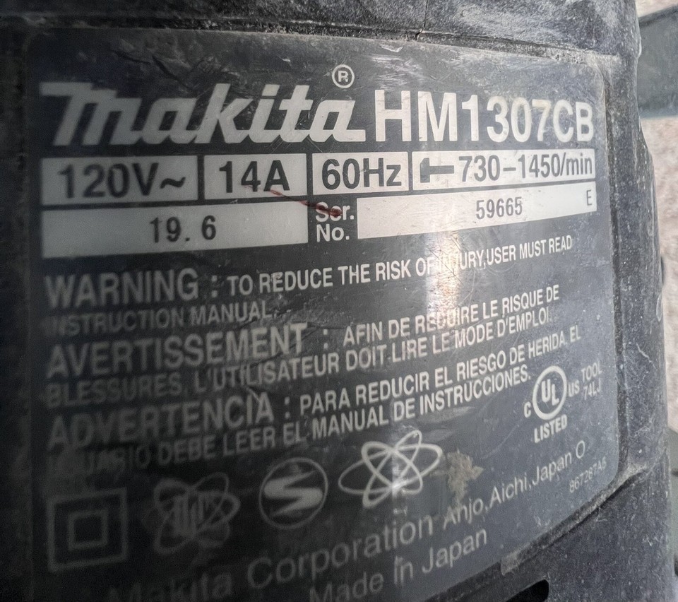 Makita HM1307CB Demolition Hammer With Makinex Trolly 88381604673| eBay