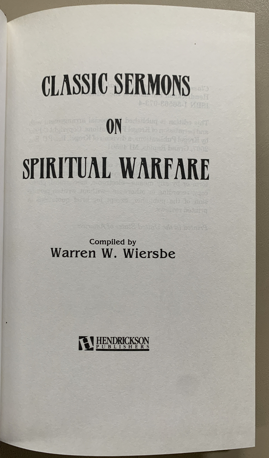 Warren W Wiersbe Classic Sermons On Spiritual Warfare Lloyd Jones ...