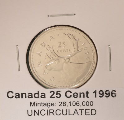 1996 Canada Quarter - UNCIRCULATED - from original mint roll | eBay