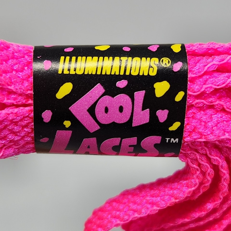 VINTAGE ILLUMINATIONS COOL LACES FUN FASHION FOOTWEAR NEON PINK SHOE ...
