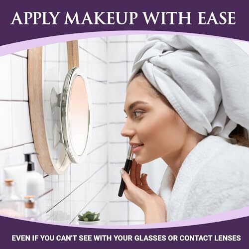 MIRRORVANA 12X Zoom Extra Large 9-Inch Magnifying Mirror - Stick On ...