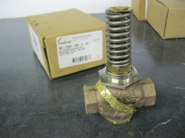 INVENSYS VB-7263-200-4-33 Valve 1/2" Stem up closed Bronze Bdy SS Plg ...