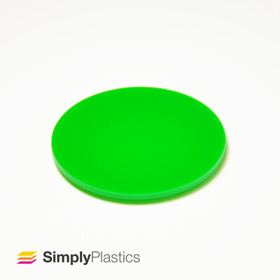 Perspex® Laser Cut Green 6205 Acrylic Plastic Disc / Various Imperial ...