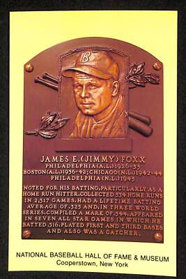 1964-Date Hall of Fame Plaque Jimmy Foxx HOF Cooperstown NM Yellow ...