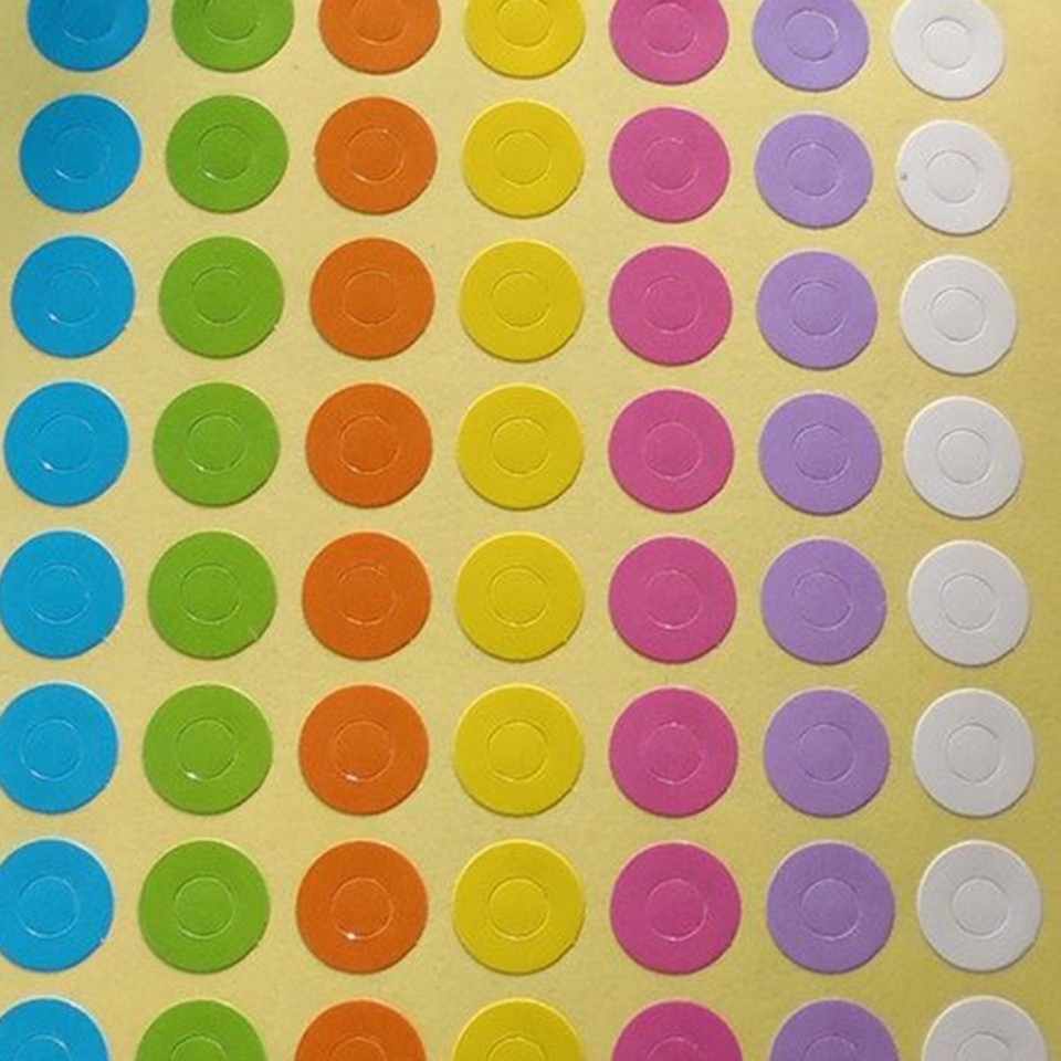 10 Sheets Label Sticker Circle Stickers Binder Reinforcement Circles ...