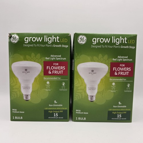 GE Advanced Red Light Spectrum LED Grow Light Bulb for Indoor Plants 9 ...