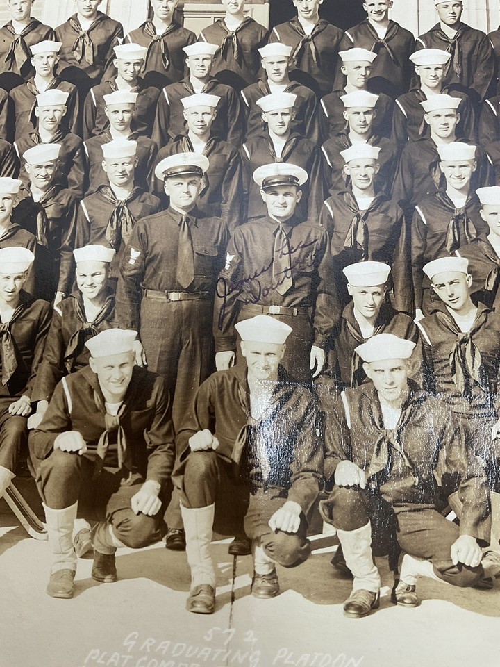 Original WW2 Era Vintage US Navy Graduation Group Photo with Names | eBay