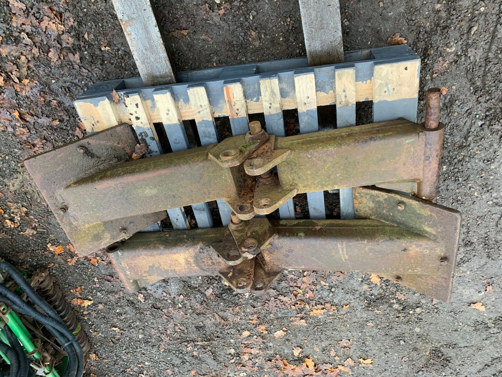 Pair of backhoe stability legs - like crane legs / timber forwarder ...