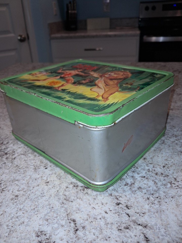 1966 Tarzan Lunch Box - No Thermos * Vintage * Lunchbox tin kit pail ...