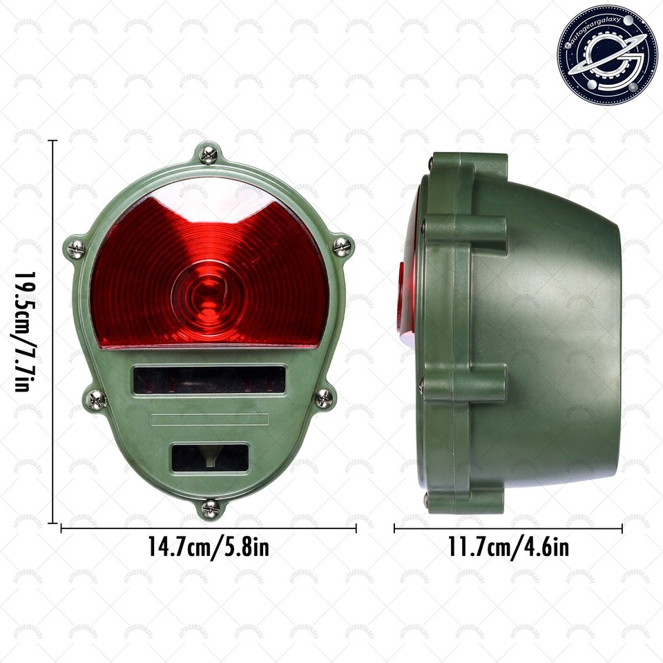 Humvee Tail-Light - 24v Green Plastic Housing w/ Red Lens ;11614157 ...
