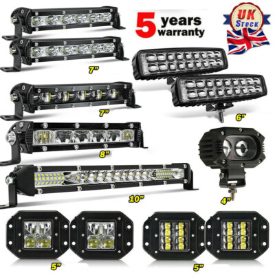 LED Work Light Bar Flood Spot Lights Driving Lamp Offroad Car Truck SUV ...