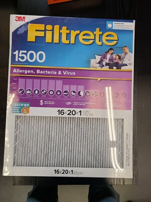 4 Filters Filtrete by 3M 16x20x1 HVAC Furnace Air Filter MPR 1500 MERV ...