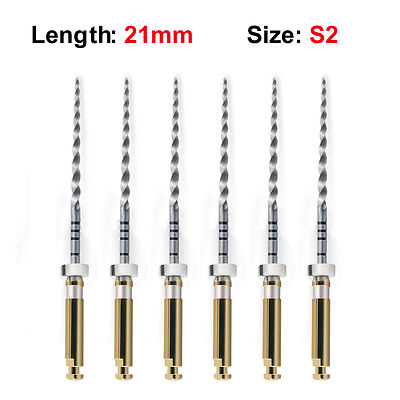 Rotary Files White (S2) 21mm Nickel Titanium 6/pk Sky Choice Tapers | eBay