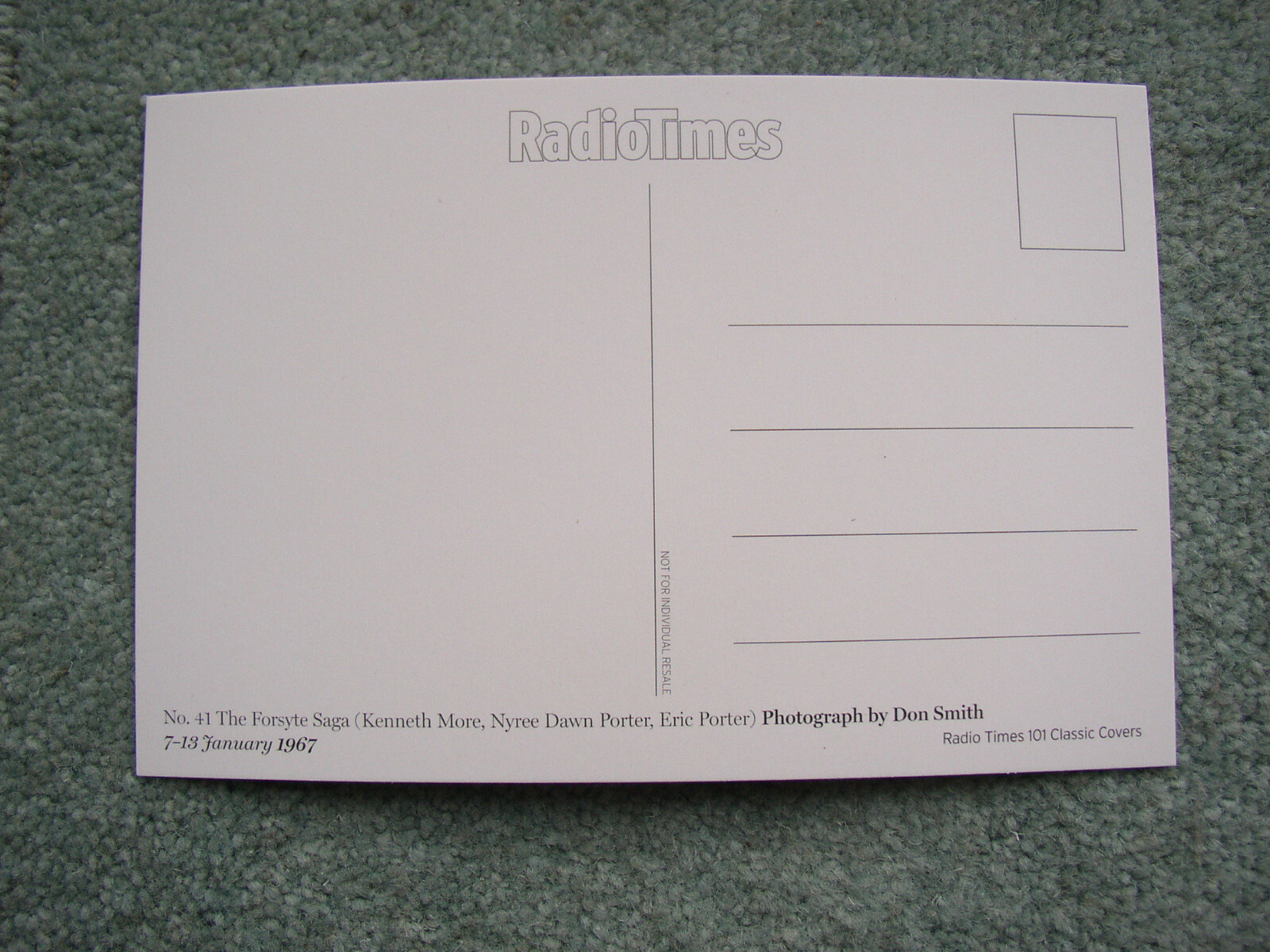 Postcard Radio Time January 1967 Forsyte | Grelly UK