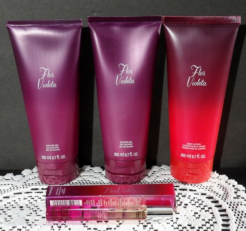 Avon Flor Violeta 4 Piece Set ~ 2 Shower Gel, 1 Body Lotion & 1 EdP ...