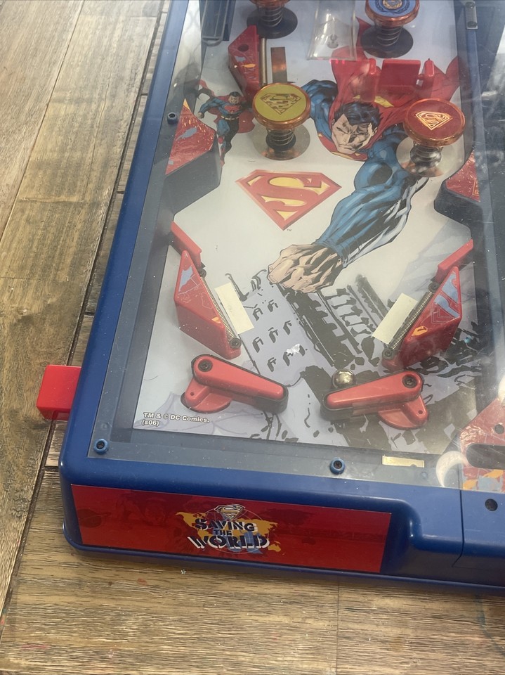 Superman Saving The World Pinball Machine Table Top Pinball RARE DC ...
