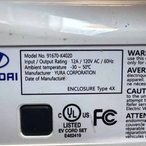 Hyundai 91670-K4020 loniq Kona Niro Santa Fe Electric Car EV Plugin ...