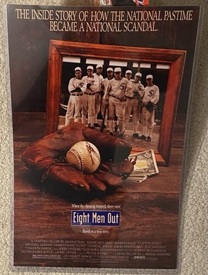 1988 Eight Men Out Movie Poster 11X17 John Cusack Charlie Sheen White ...