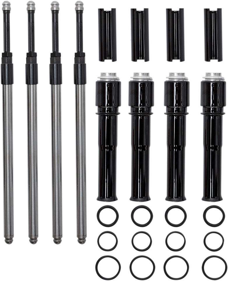 SS CYCLE Quickee Pushrod Kit With Gloss Black Covers - M8 930-0137 | eBay