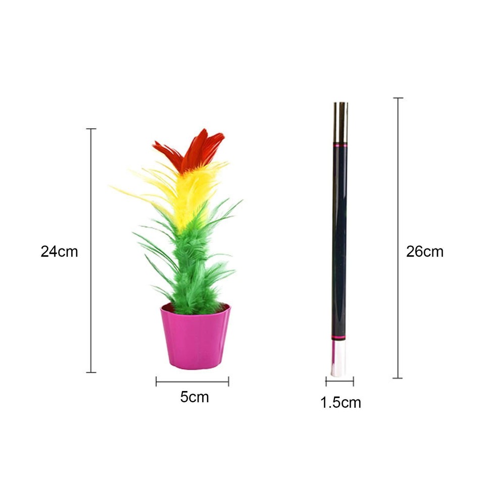 magic flower & stick Funny Toys Birthday Gift Magical Appearing Flower ...