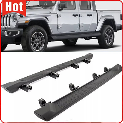 FIT 2020 21-2025 Jeep Gladiator JT 4-Door Nerf Bars Side Steps ABS ...