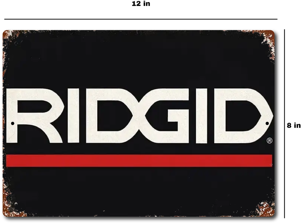 TIN SIGN Ridgid Tools Retro Rustic Tools Equipment Garage Shop | eBay