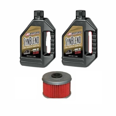 KLX110 Semi Synthetic Oil Change Kit NGK Spark Plug Maxima Oil & Filter ...