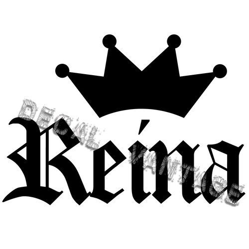 Reina Text Style B Crown Queen Vinyl Sticker Decal JDM Drift - Choose ...
