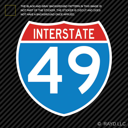 Interstate 49 Highway Sign Sticker Die Cut Vinyl I49 I-49 I Louisiana ...