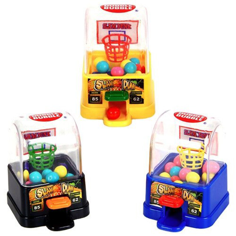 4" Slam Dunk Gumball Dispenser Basketball Theme Play Vending Machine ...