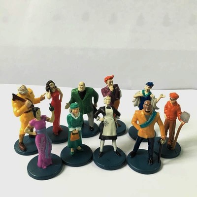 10pcs Clue Game Suspects Pieces Tokens Movers Characters Action Figures ...