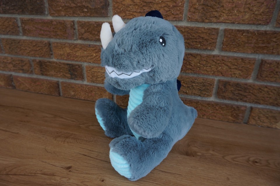 Members Mark Costco Plush DINOSAUR Stuffed Animal Blue Gray Dino Soft ...