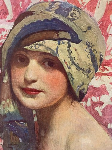 ILLUSTRATION WILLIAM LAPARRA - LA JEUNE FILLE AU TURBAN - 1919 | eBay
