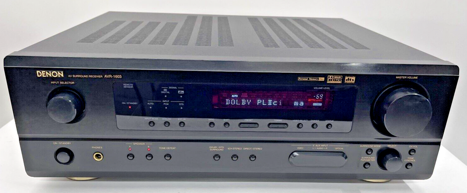 VTG Denon AVR-1603 AV Surround Sound Home Theater Receiver 5.1 Black ...