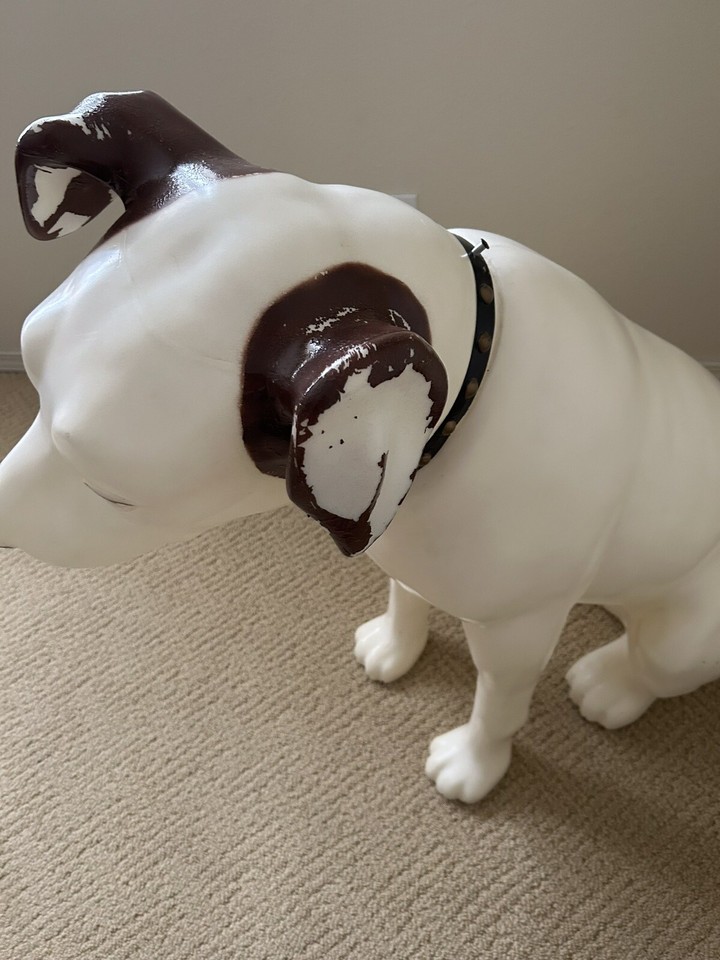 AUTHENTIC VTG 36" RCA VICTOR NIPPER DOG STATUE WITH ORIGINAL LABEL ...