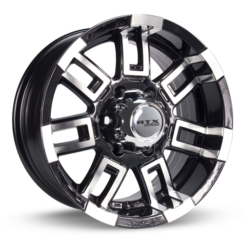One Rim 081009-GT Crush Wheel 16x8 5x114.3 Black Machined 12 MM 21.78lb ...