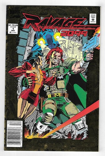 RAVAGE 2099 #1 MODERN AGE MARVEL COMIC BOOK Gold foil cover CIRCA 1992 ...