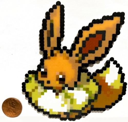 Eevee Gigantamax Pokemon Mini Bead Sprite Perler Artkal Pixel Art Retro ...