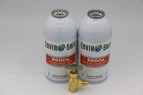 Enviro-Safe R-600a Refrigerant with 7/16" Self Sealing K28 6 oz , 2 ...
